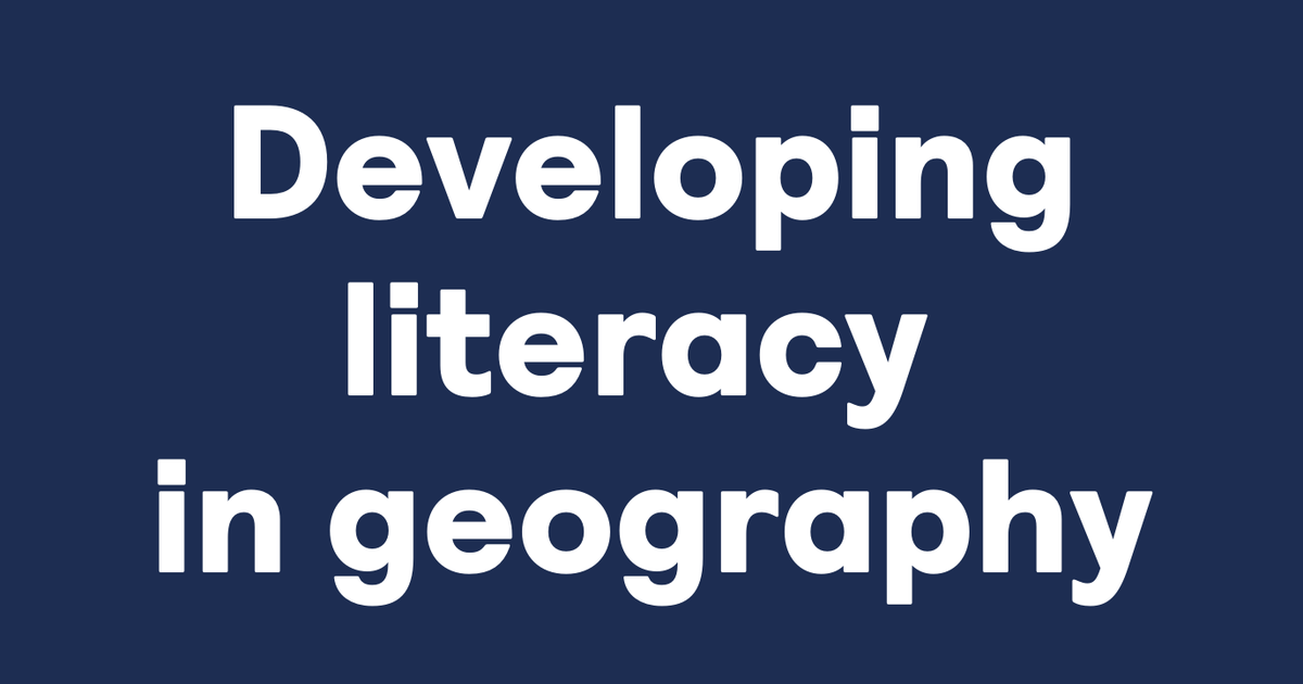 Developing Literacy in Geography | Online CPD | National Literacy Trust
