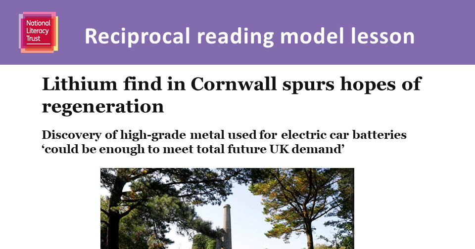Reciprocal reading in geography: guidance with model lesson | National ...